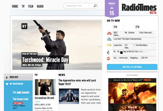 Radio Times launches new website