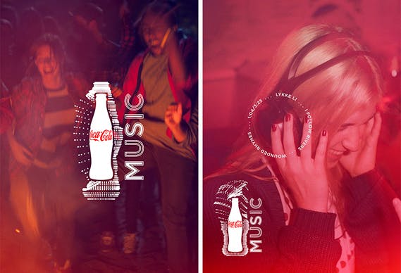 Dynamic logo powers new Coca Cola Music identity by W+K