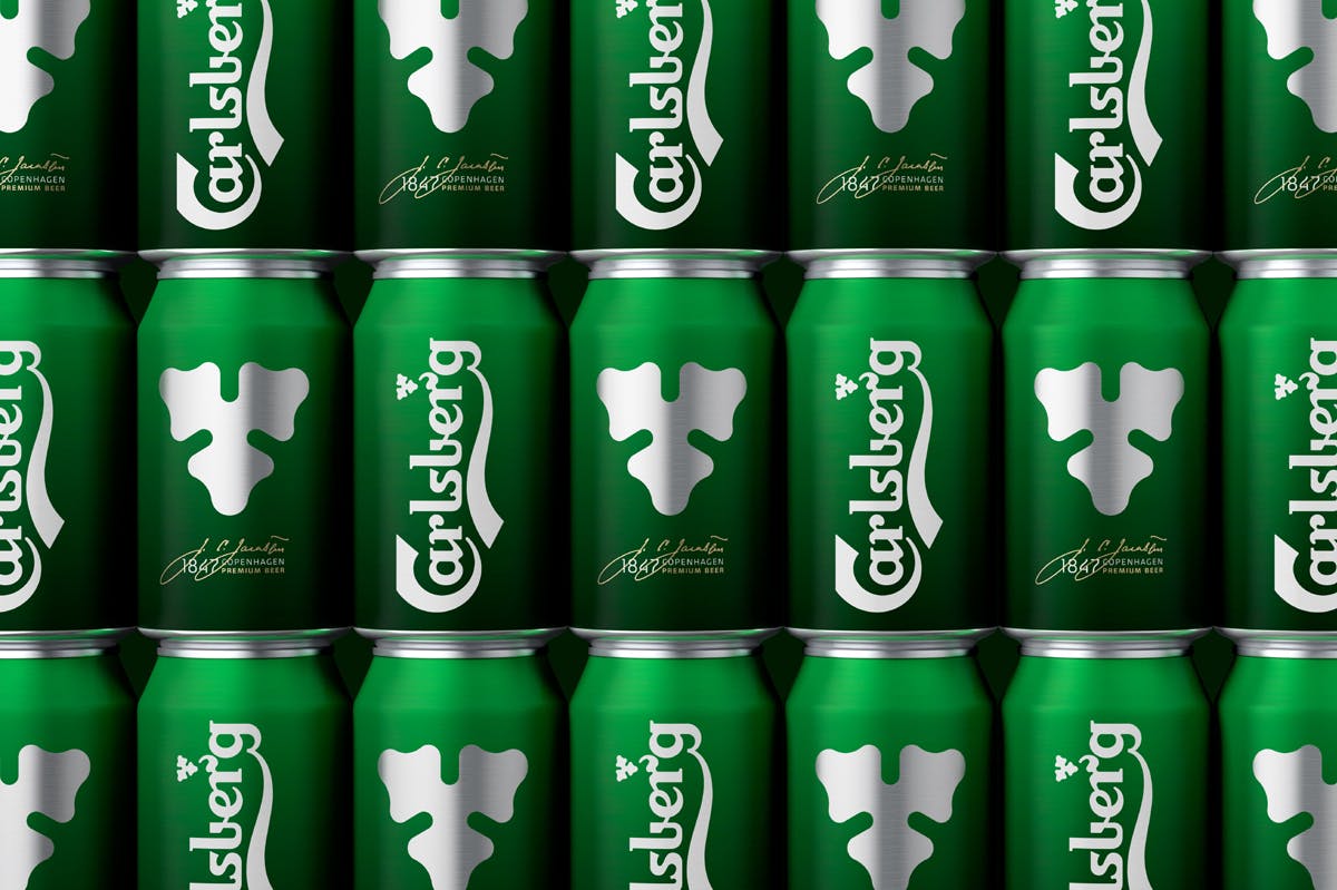 Carlsberg’s clean new can design by Kontrapunkt