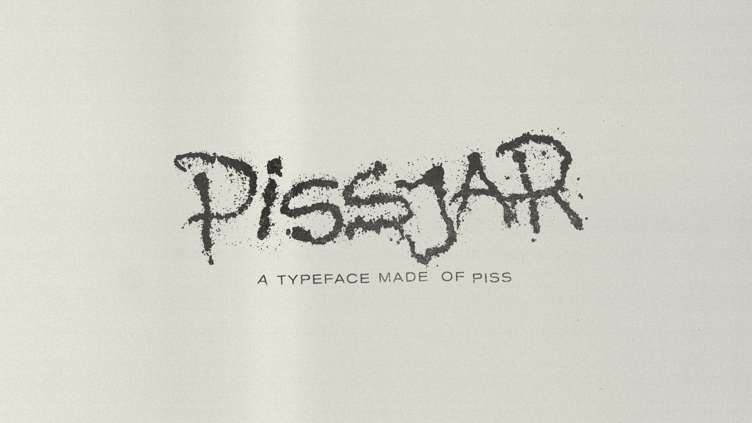 Swedish punk band Pissjar releases typeface made from own urine