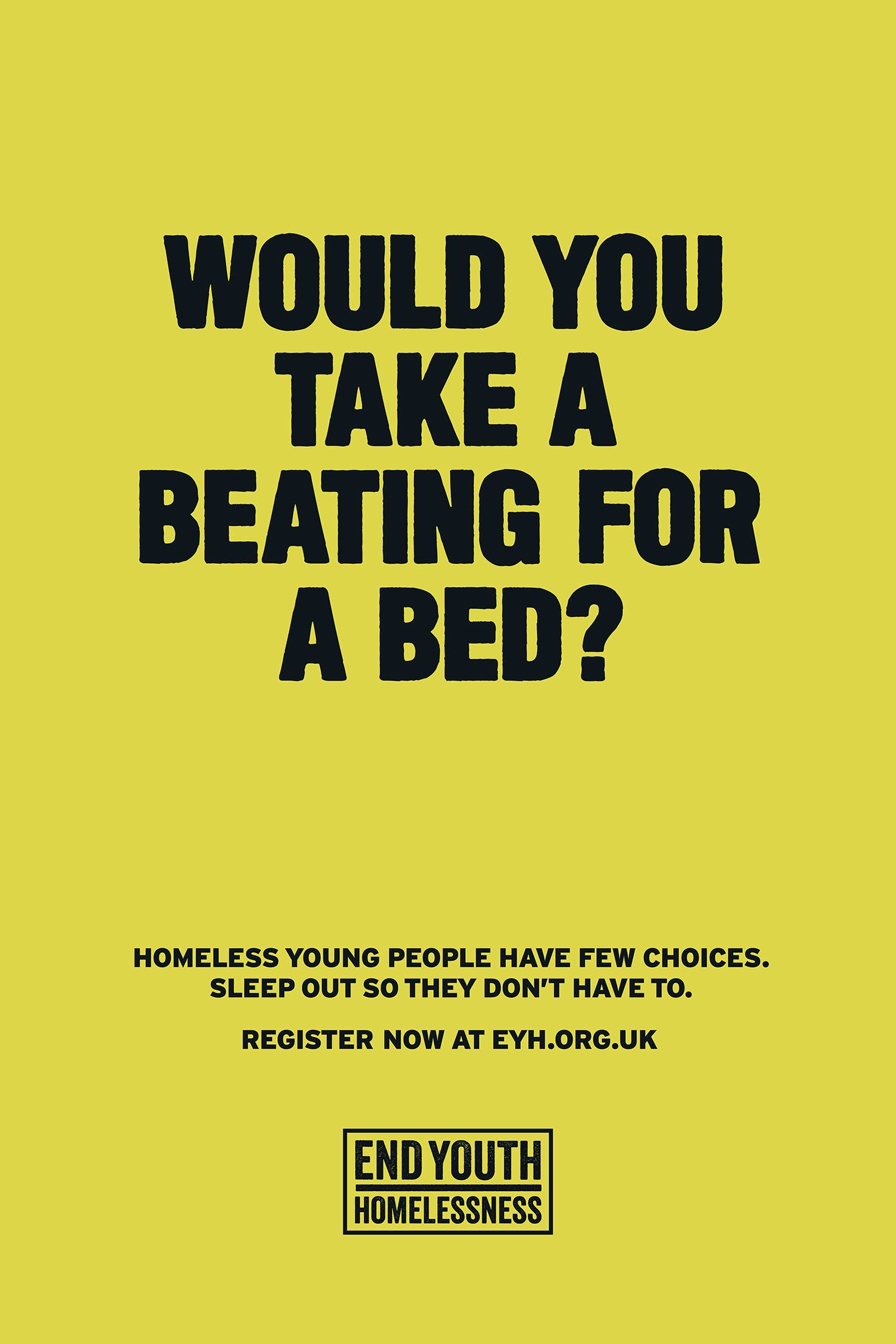 End Youth Homelessness launches hard-hitting poster campaign