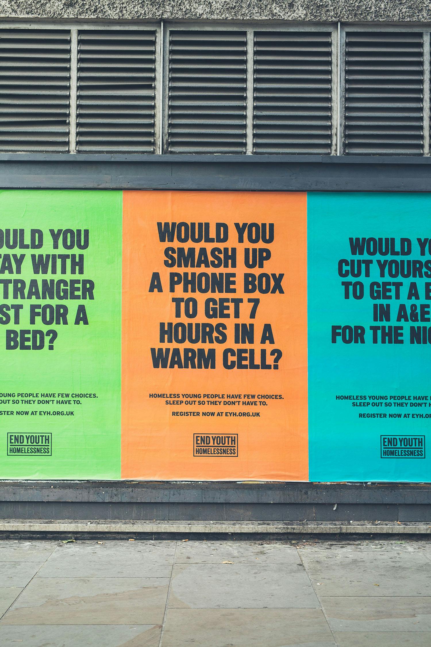 End Youth Homelessness launches hard-hitting poster campaign
