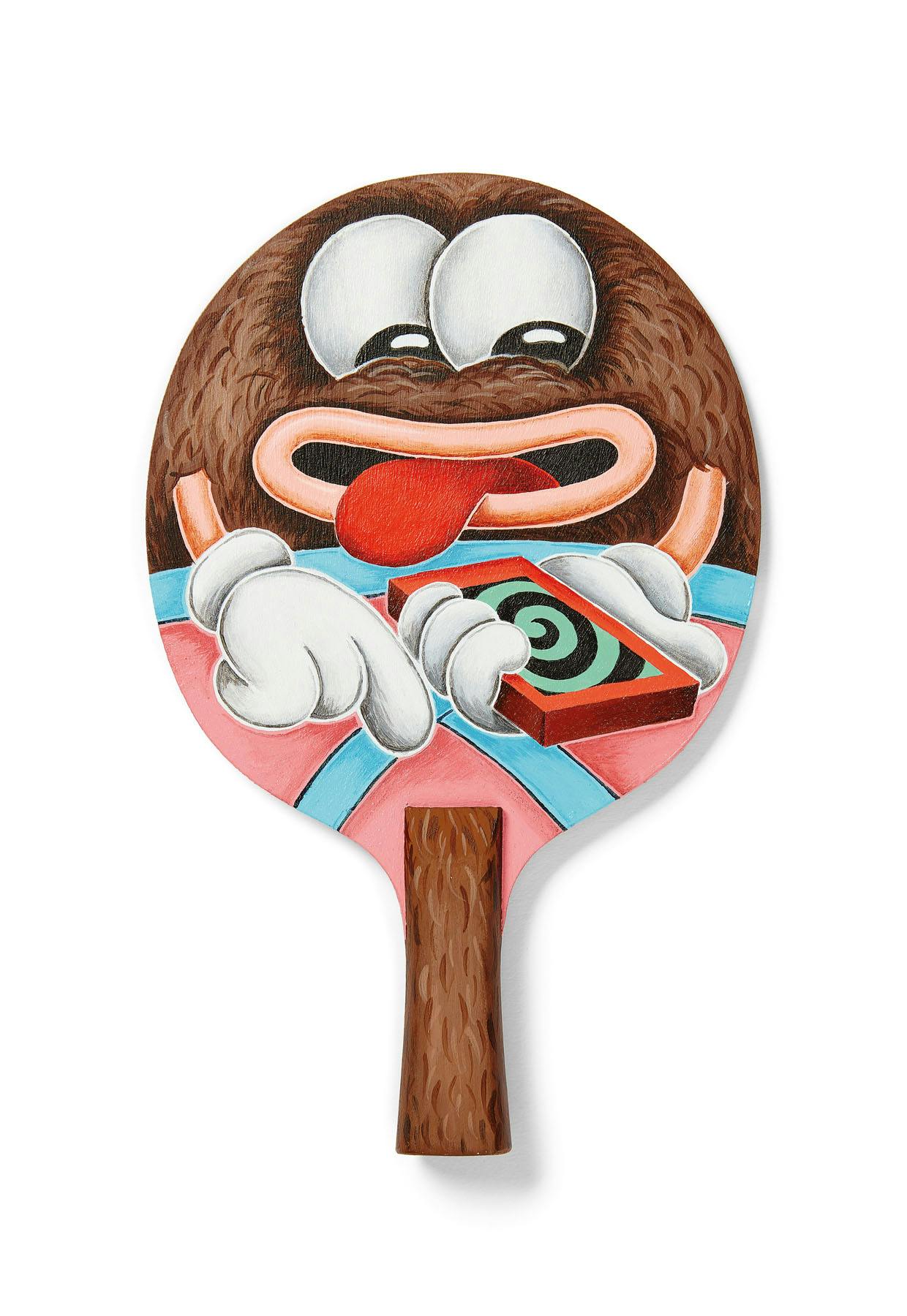 Artists and designers create ping pong bats for charity auction