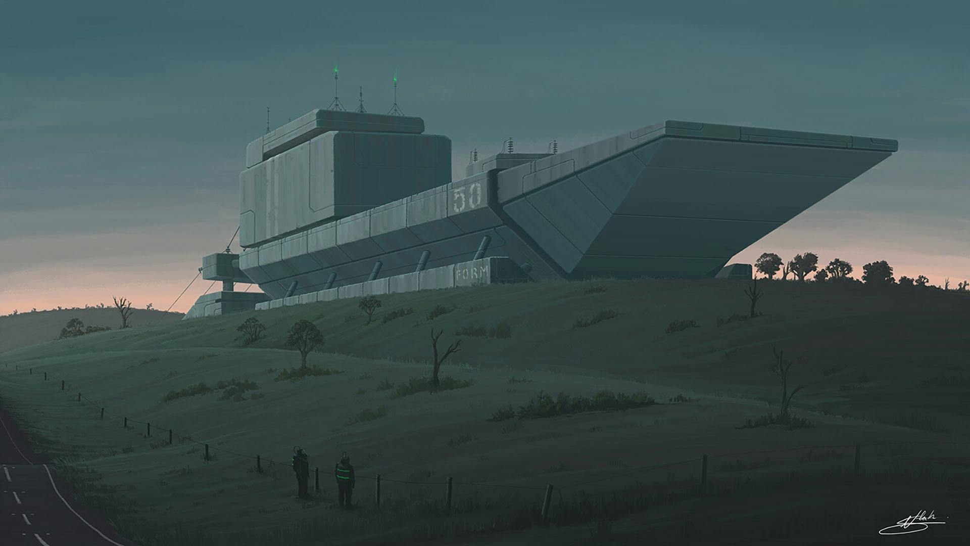 Illustrator Nick Stathopoulos’ cinematic sci-fi inspired worlds