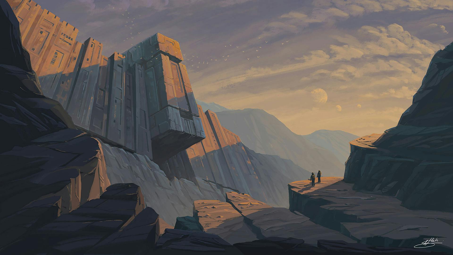 Illustrator Nick Stathopoulos’ cinematic sci-fi inspired worlds