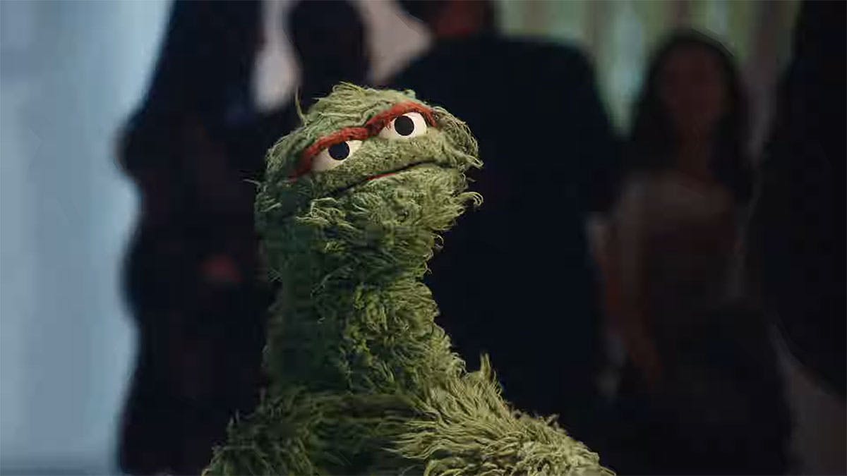Oscar the Grouch swaps Sesame Street for Squarespace
