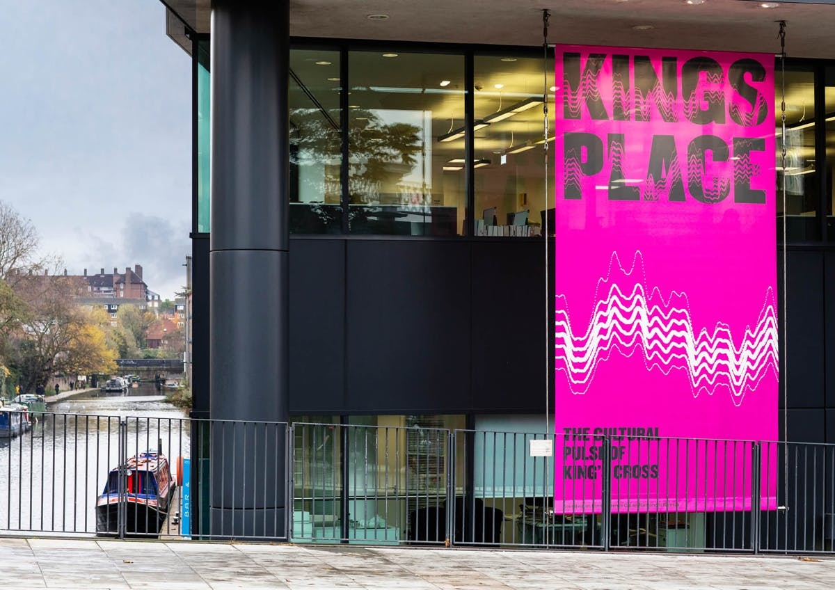 The new logo for London venue Kings Place is shaped by sound waves