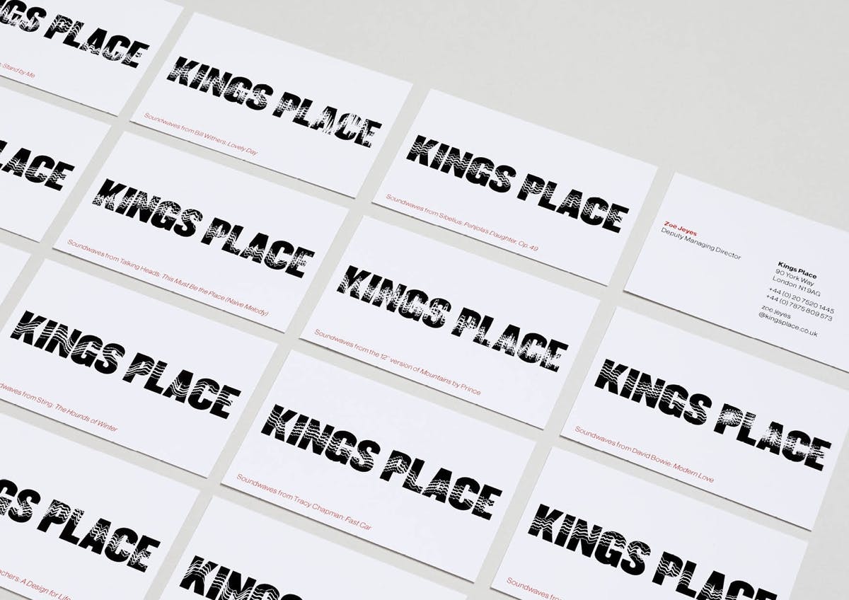 The new logo for London venue Kings Place is shaped by sound waves