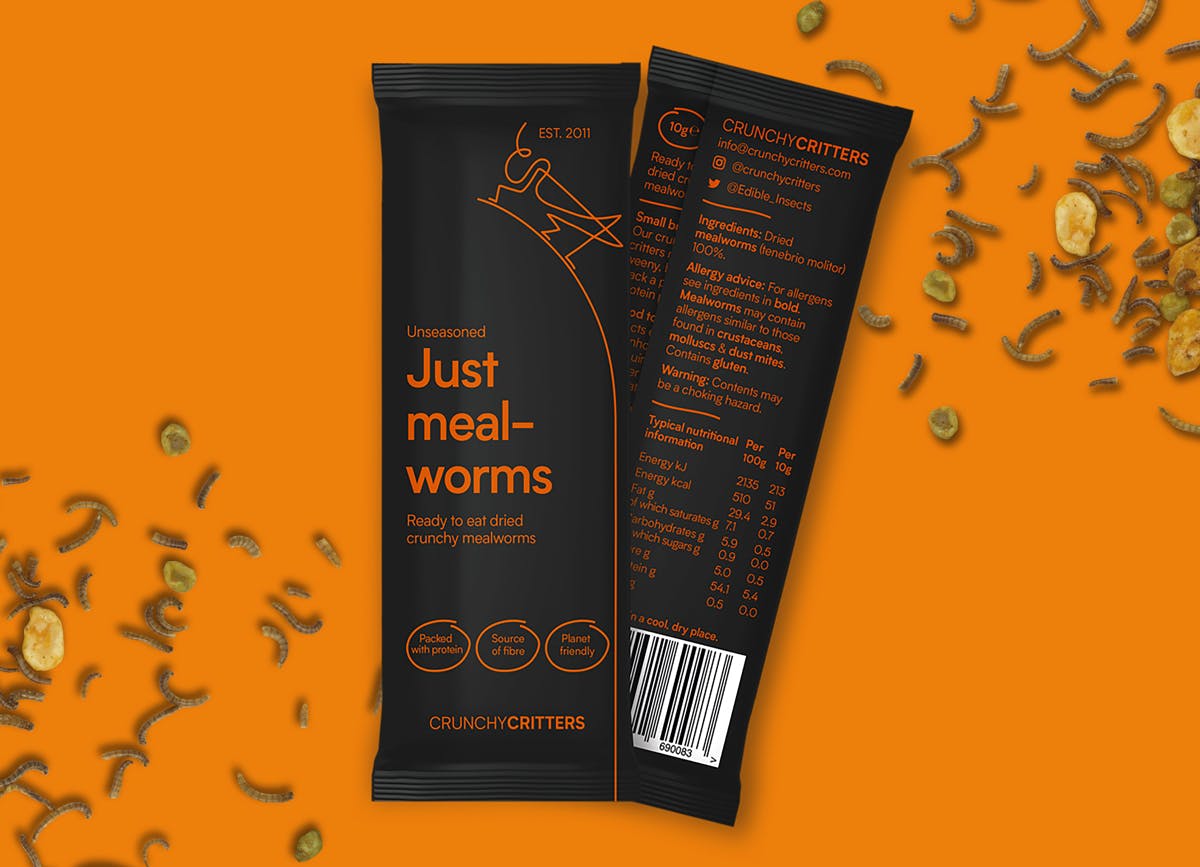 A tasty new look for edible insect brand Crunchy Critters