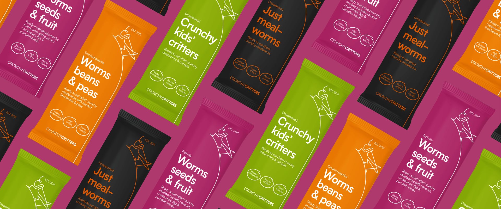 A tasty new look for edible insect brand Crunchy Critters