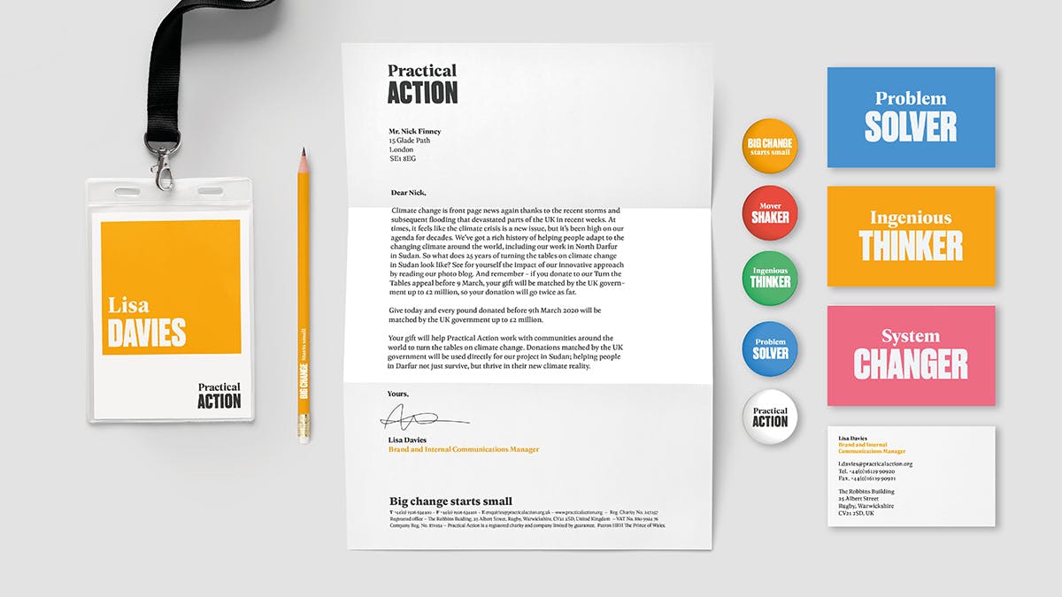 Practical Action’s new identity has a loud voice