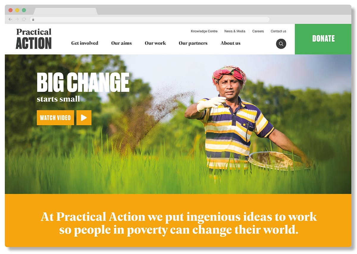 Practical Action’s new identity has a loud voice