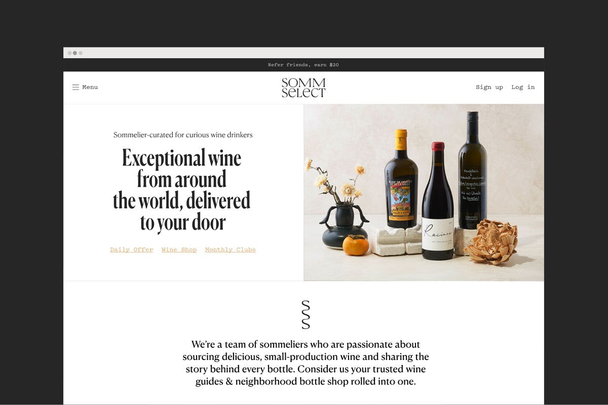 A refreshing new identity for wine connoisseurs SommSelect