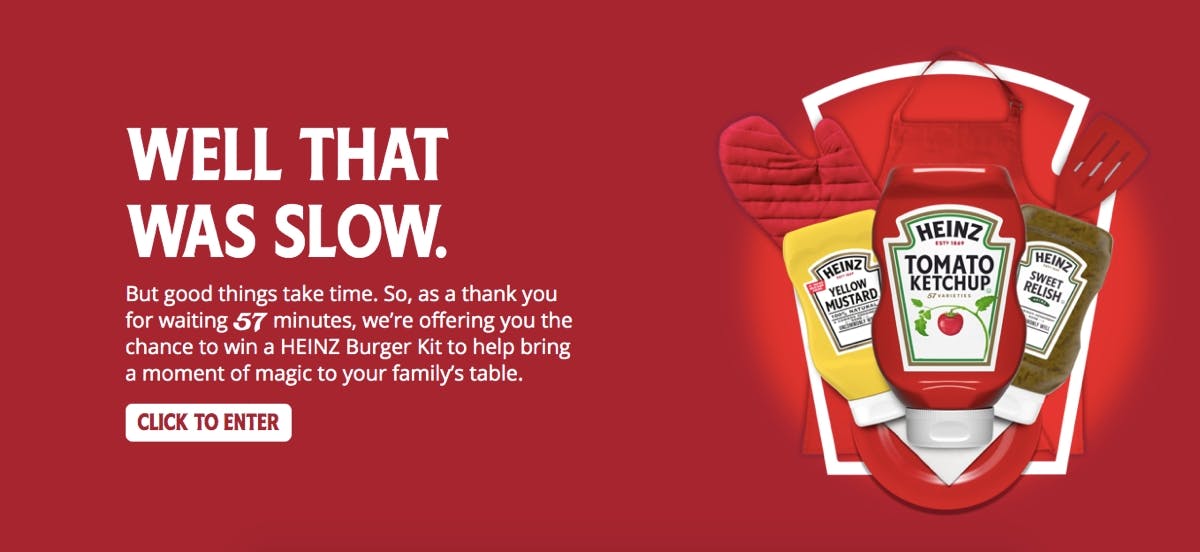 Heinz’s new website stunt takes 57 minutes to load