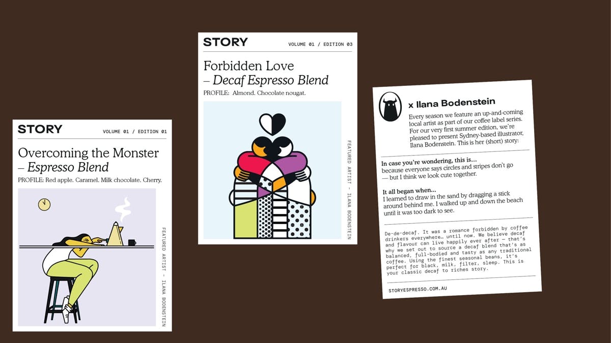 Story Cafe’s branding celebrates people’s love of a good tale