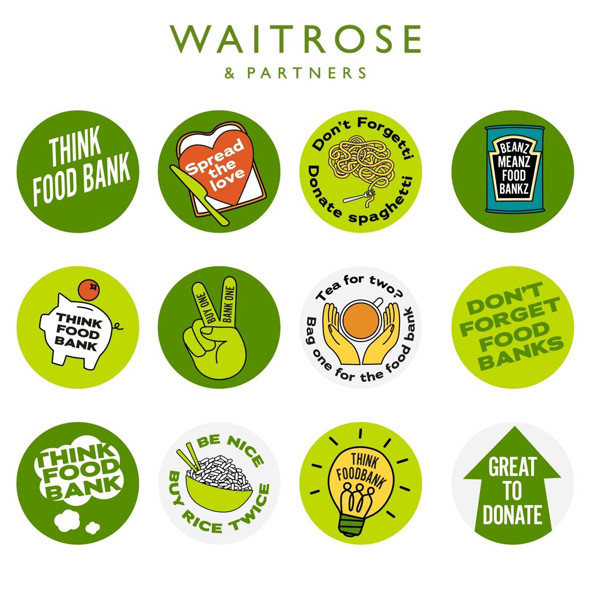 Think Food Bank project uses stickers to prompt people to contribute