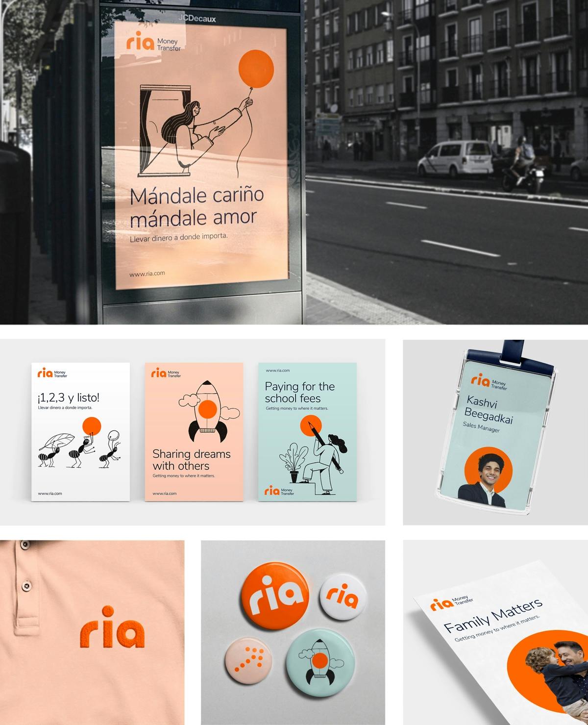 Money transfer company Ria adopts slick new identity by Saffron