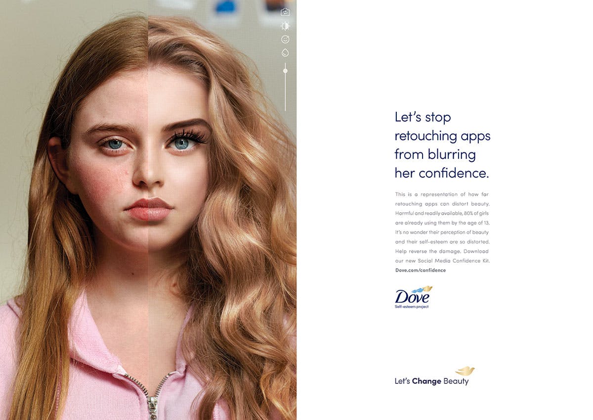Dove tackles self-esteem and heavily-edited selfies in latest campaign