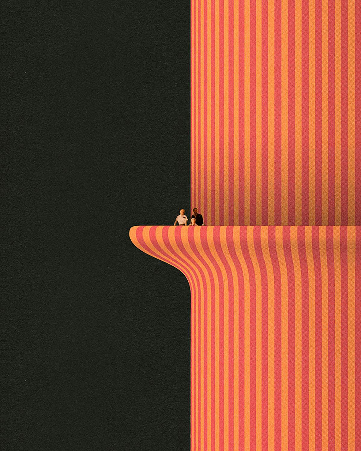 Valentin Pavageau’s digital collages fuse surrealism with psychedelia