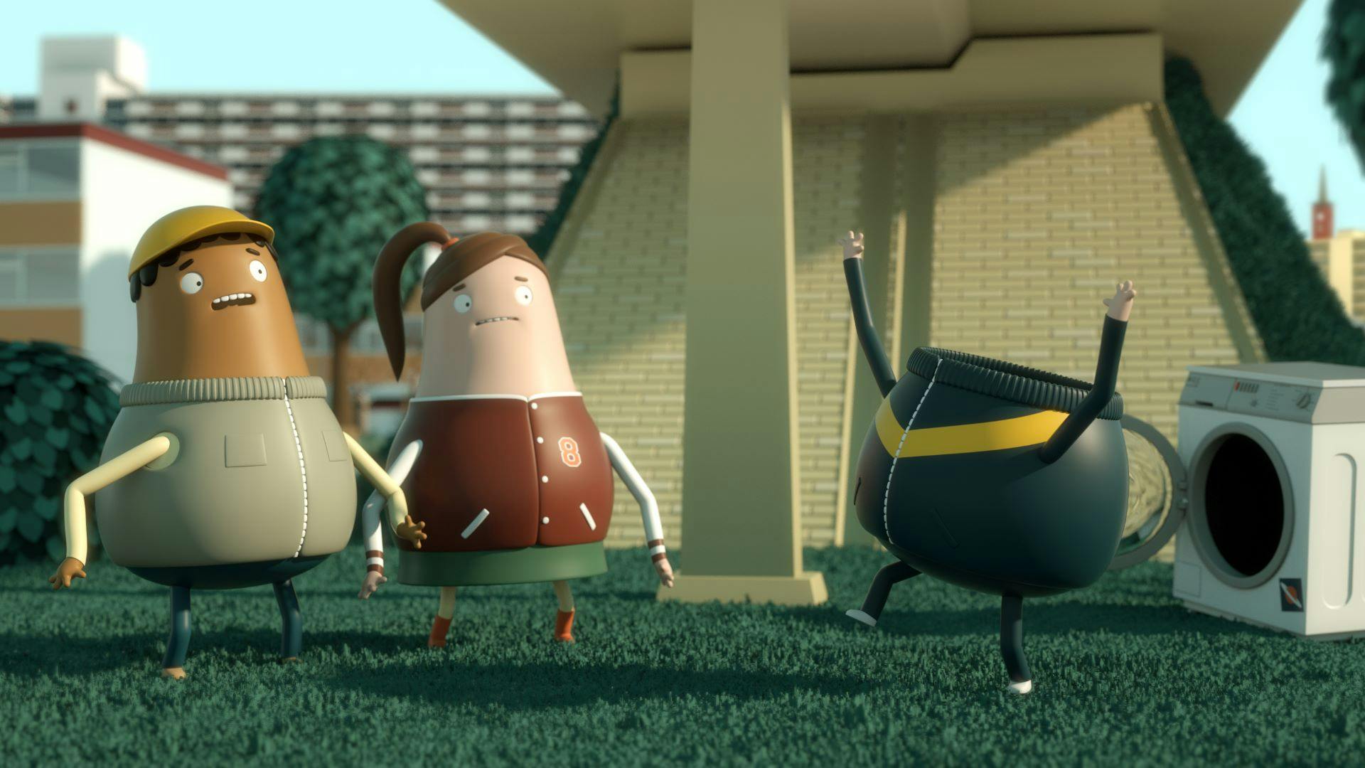 Three friends swap heads in Job, Joris & Marieke’s amusing animation
