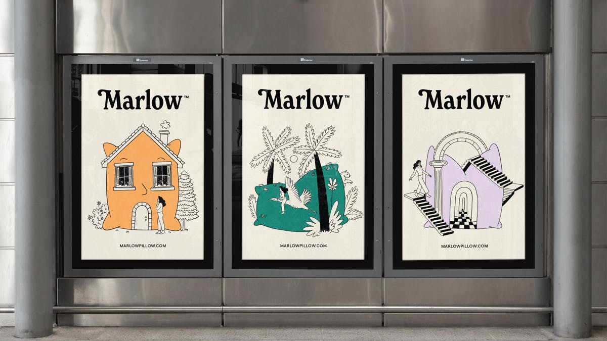 Marlow’s brand identity stakes its claim as ‘The People’s Pillow’