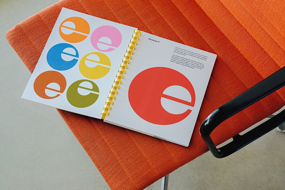 The Eames Institute launches with a “curious e” identity
