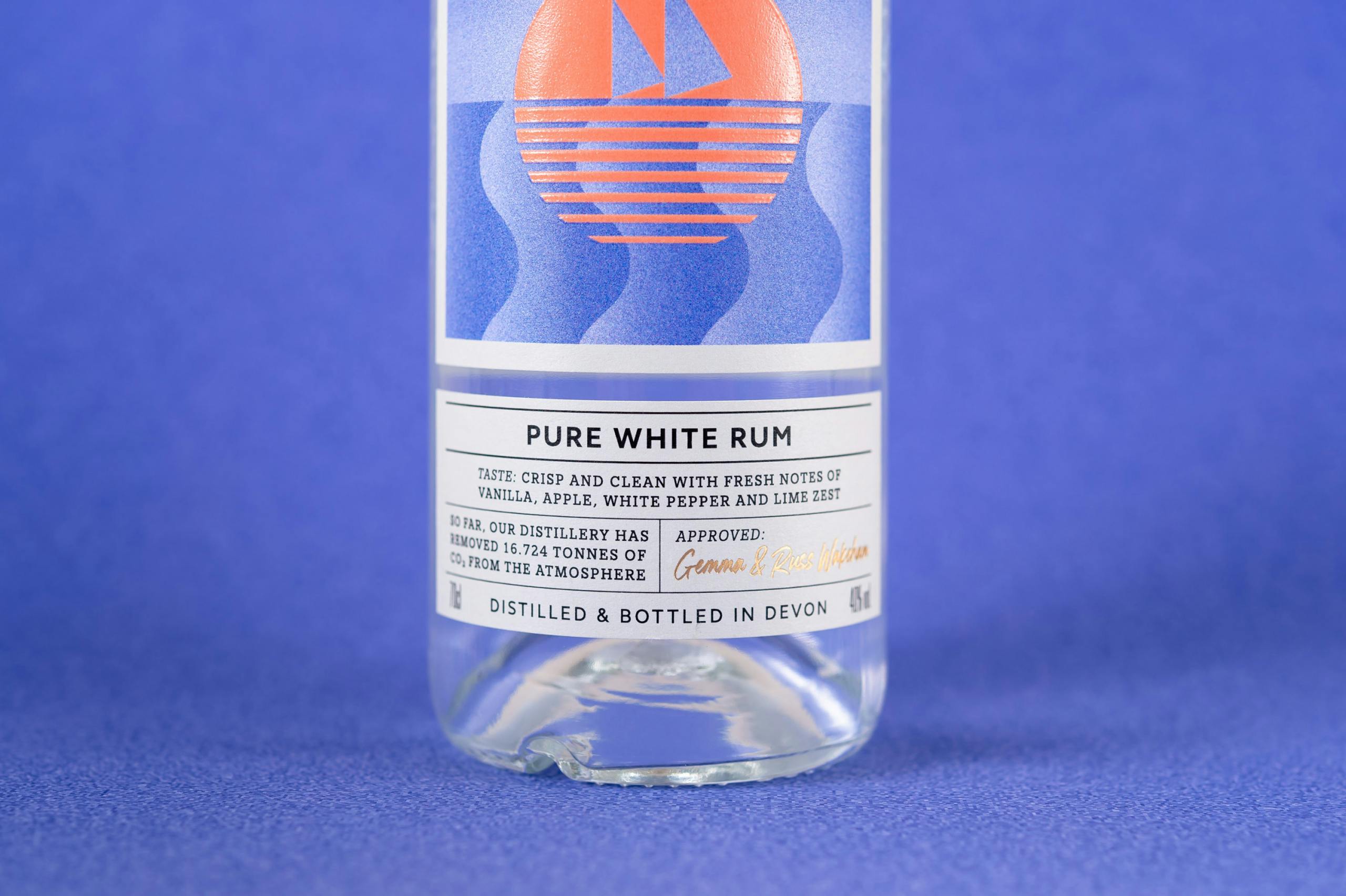 Two Drifters: Carbon Negative Rum packaging design