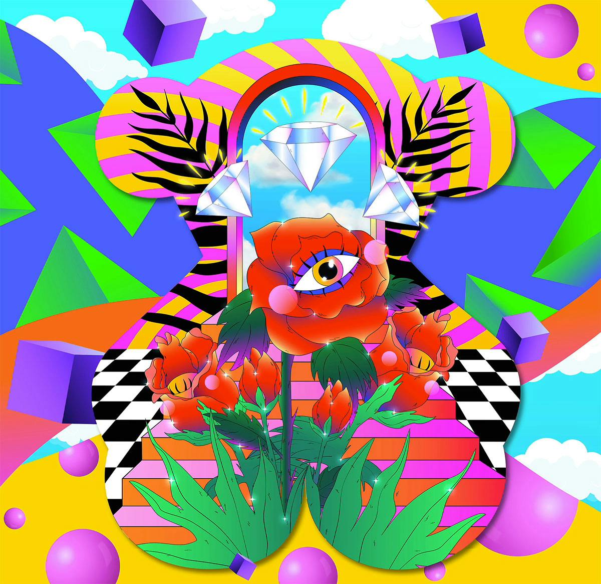 Emily López’s digital artworks are an acid colour trip