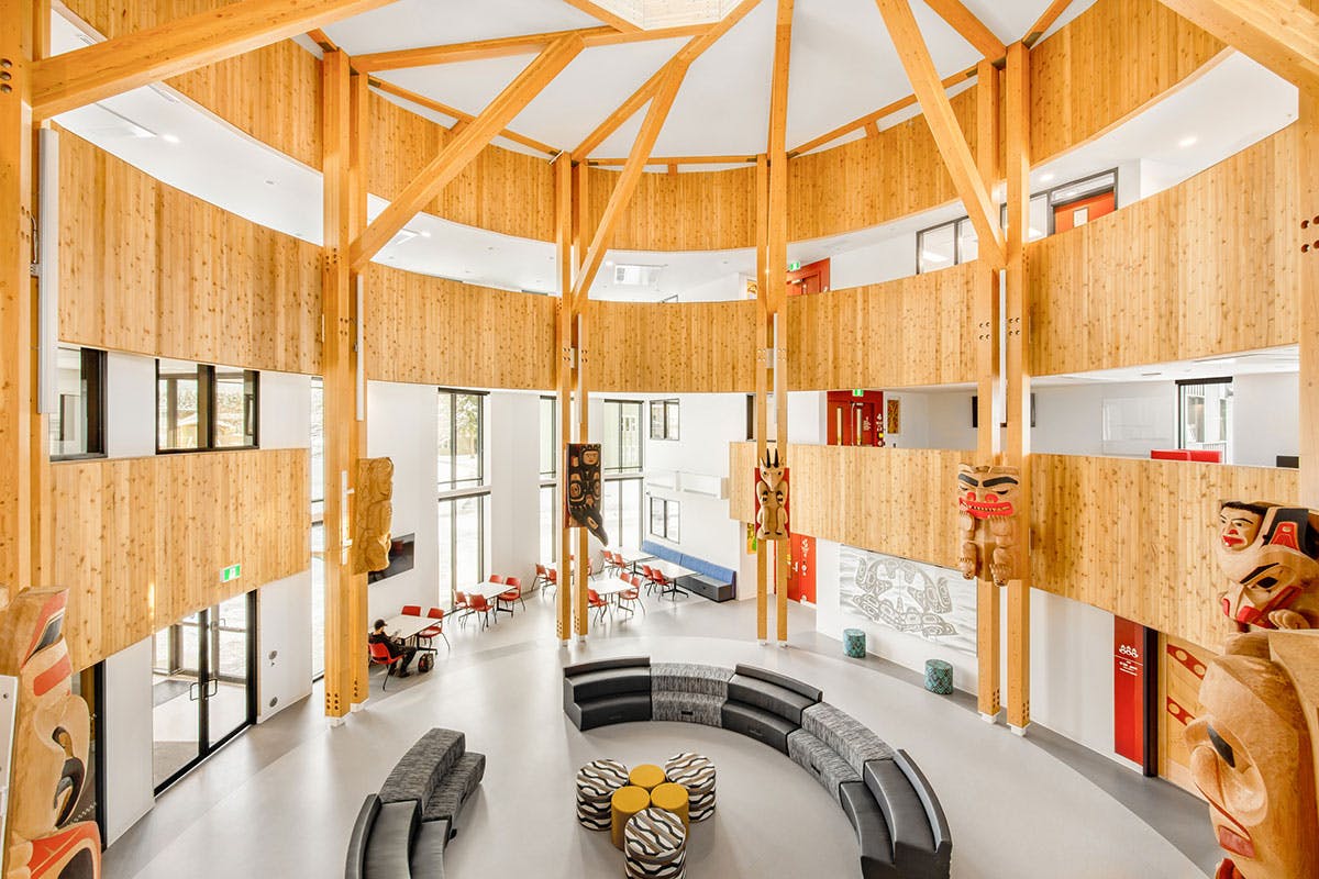 Indigenous art guides signage for this Canadian housing project