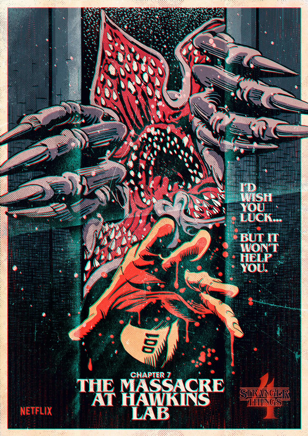 Butcher Billy channels 1980s horror for Stranger Things posters