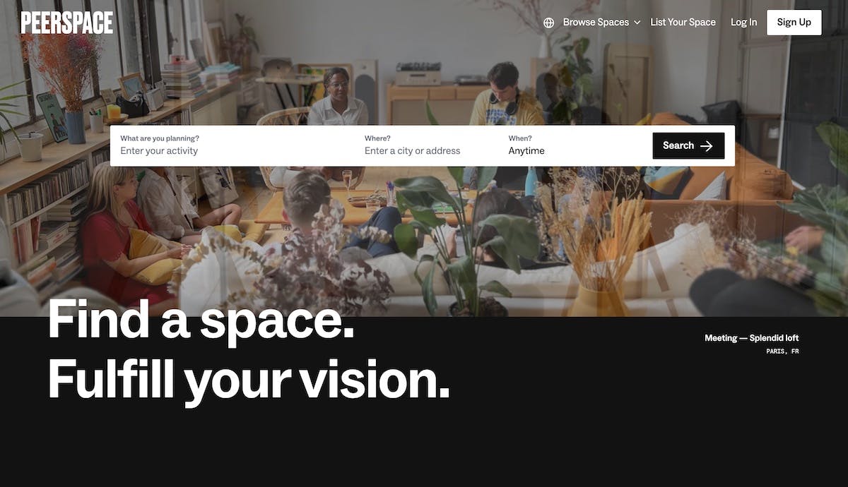 Mother Design’s branding for Peerspace is inspired by its users