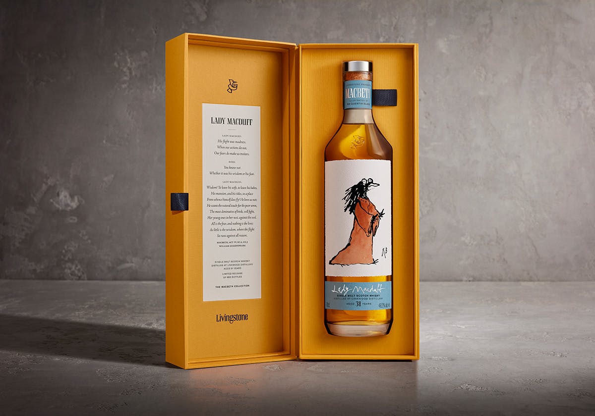 Quentin Blake creates feathery illustrations of Macbeth for whisky range