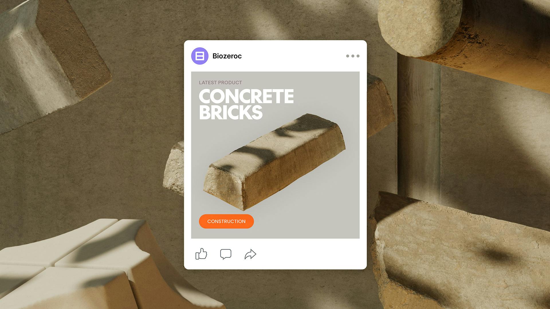 Biozeroc’s bold branding highlights its zero-carbon ethos