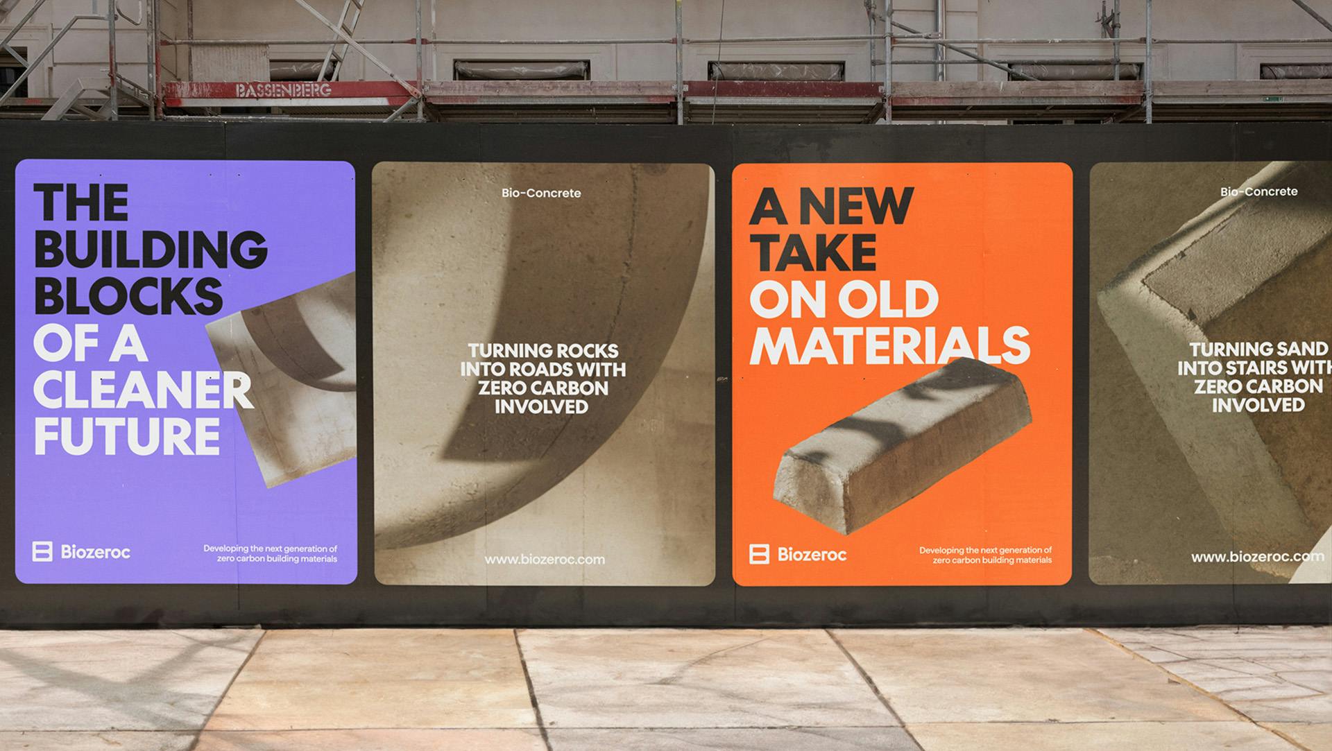 Biozeroc’s bold branding highlights its zero-carbon ethos