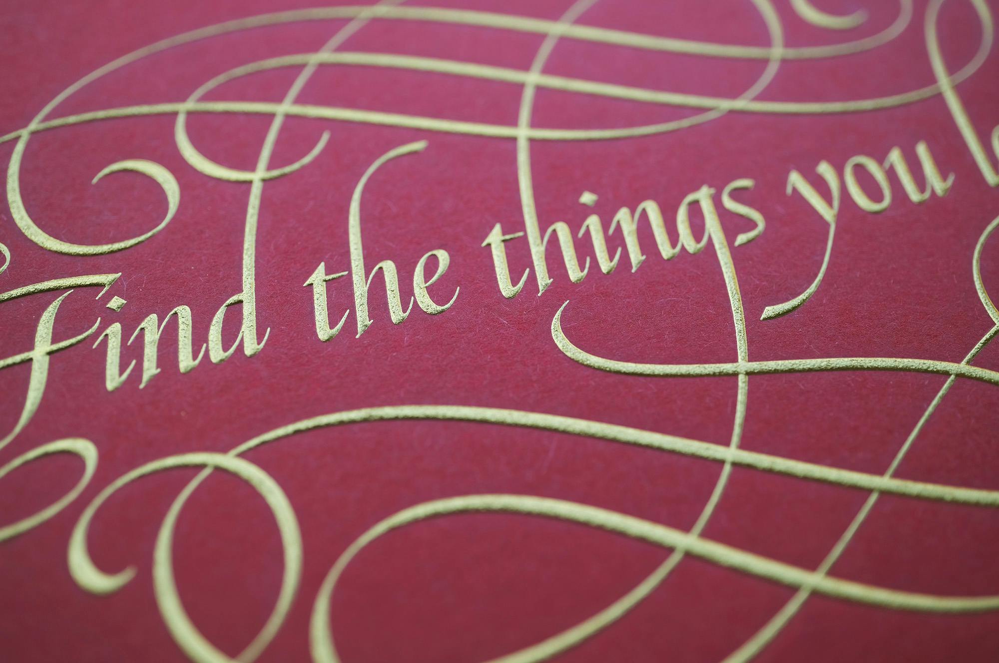 Lettering artist Seb Lester hangs tiny exhibition in tiny gallery