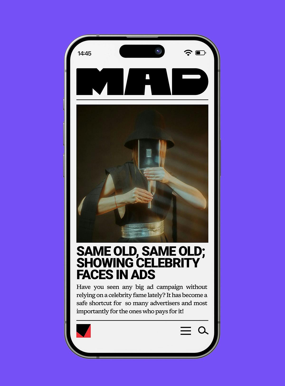 A dynamic identity for creative news platform MAD