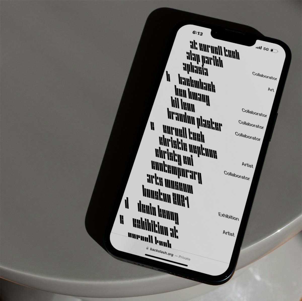 Art organisation Backslash gets an appropriately slanted identity