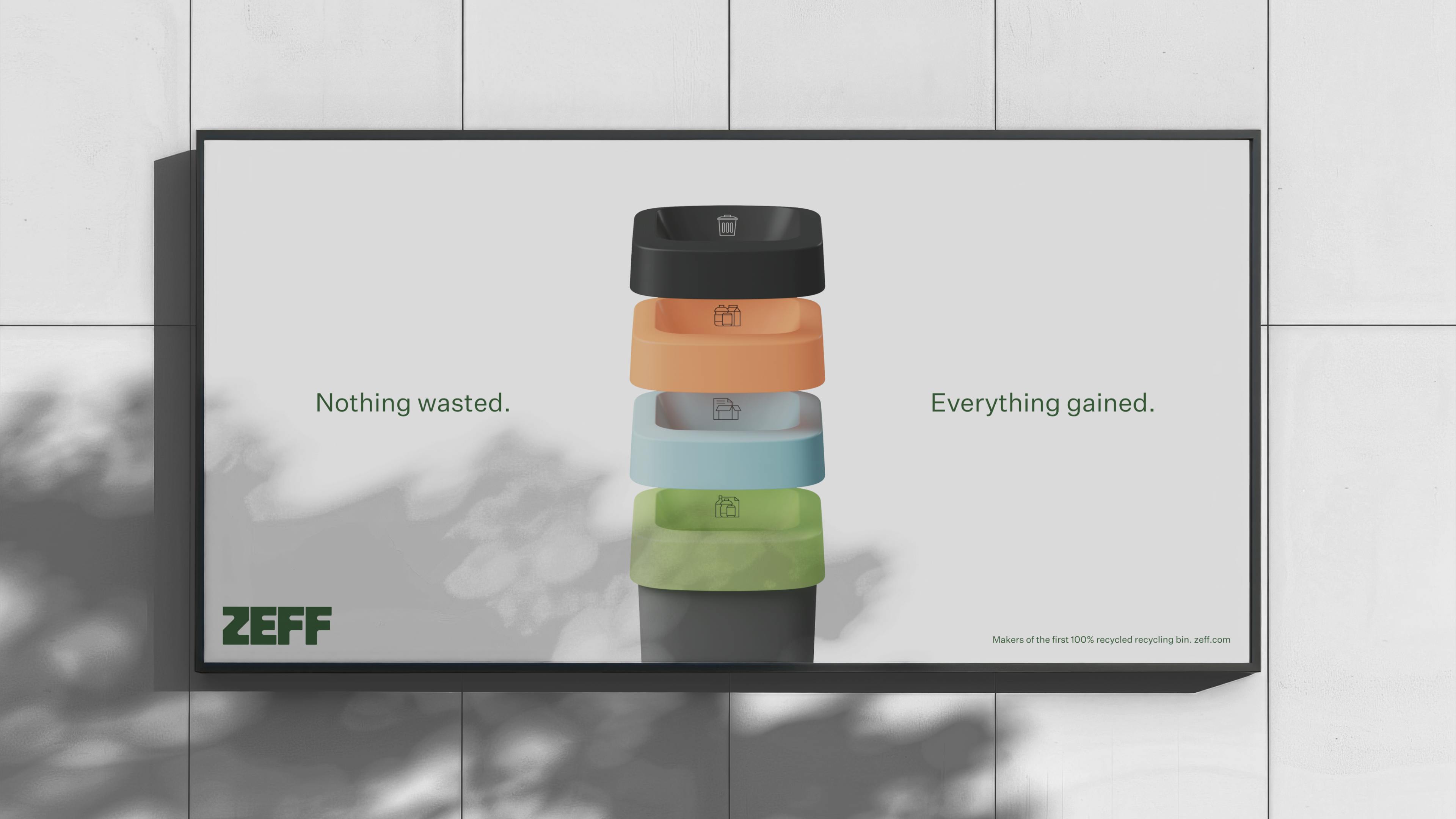 Pentagram’s clean brand identity for Zeff recycling bins