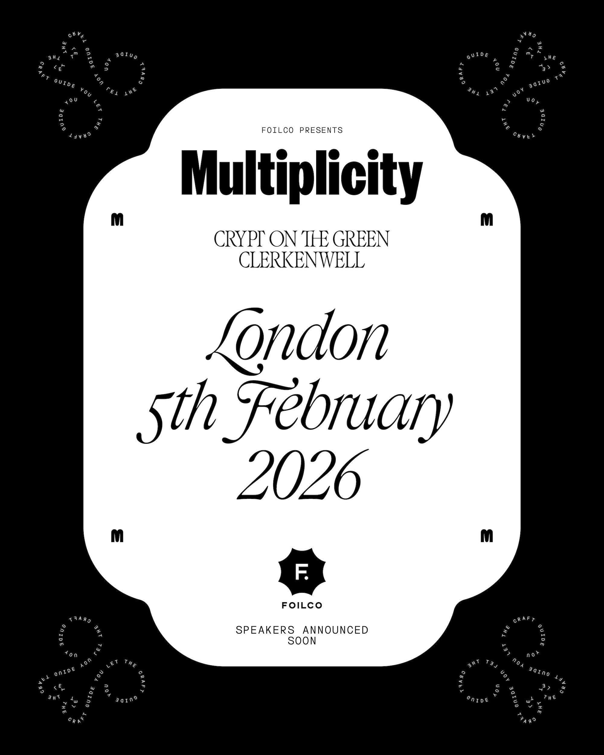 Design event Multiplicity returns to London in February