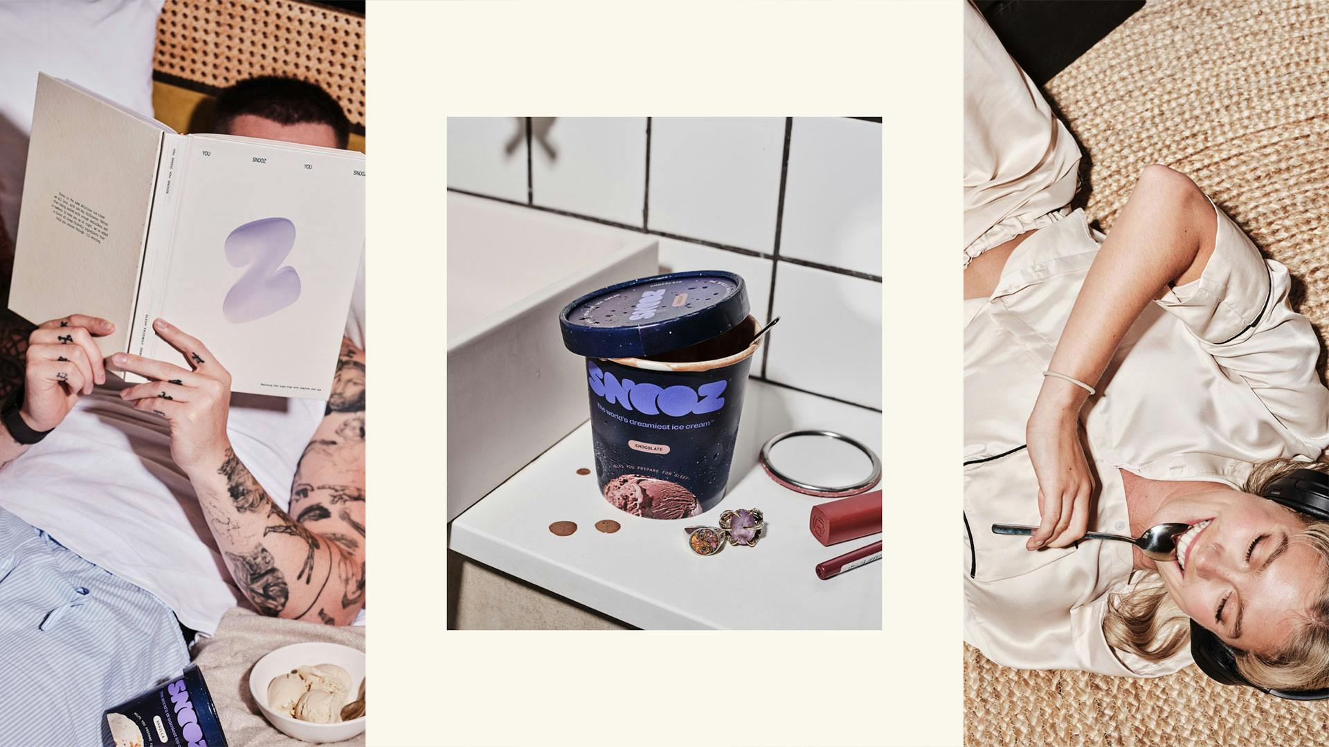 Night-time ice cream brand Snooz launches with dreamy identity