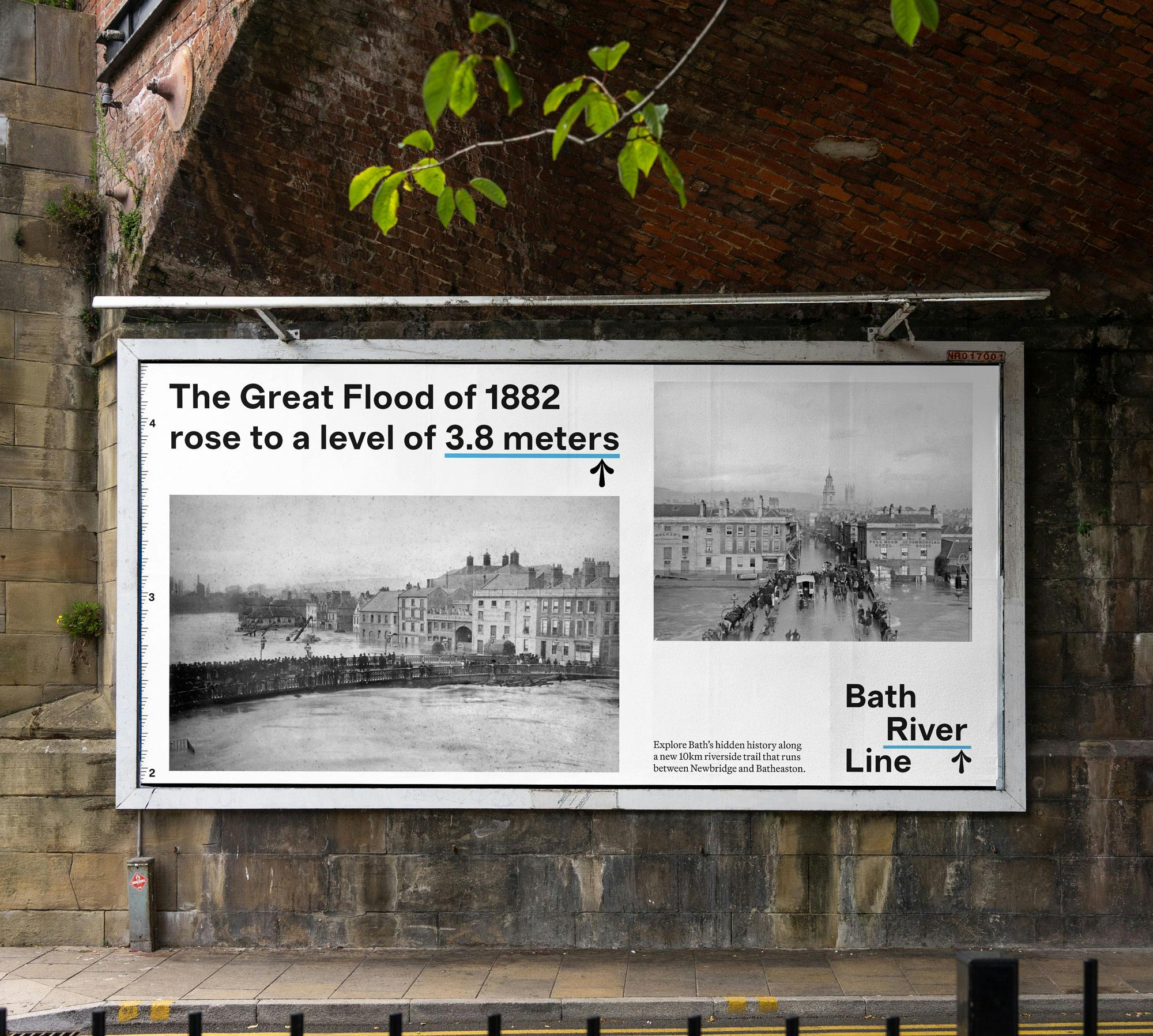 Flood markers inspire new signage for Bath River Line